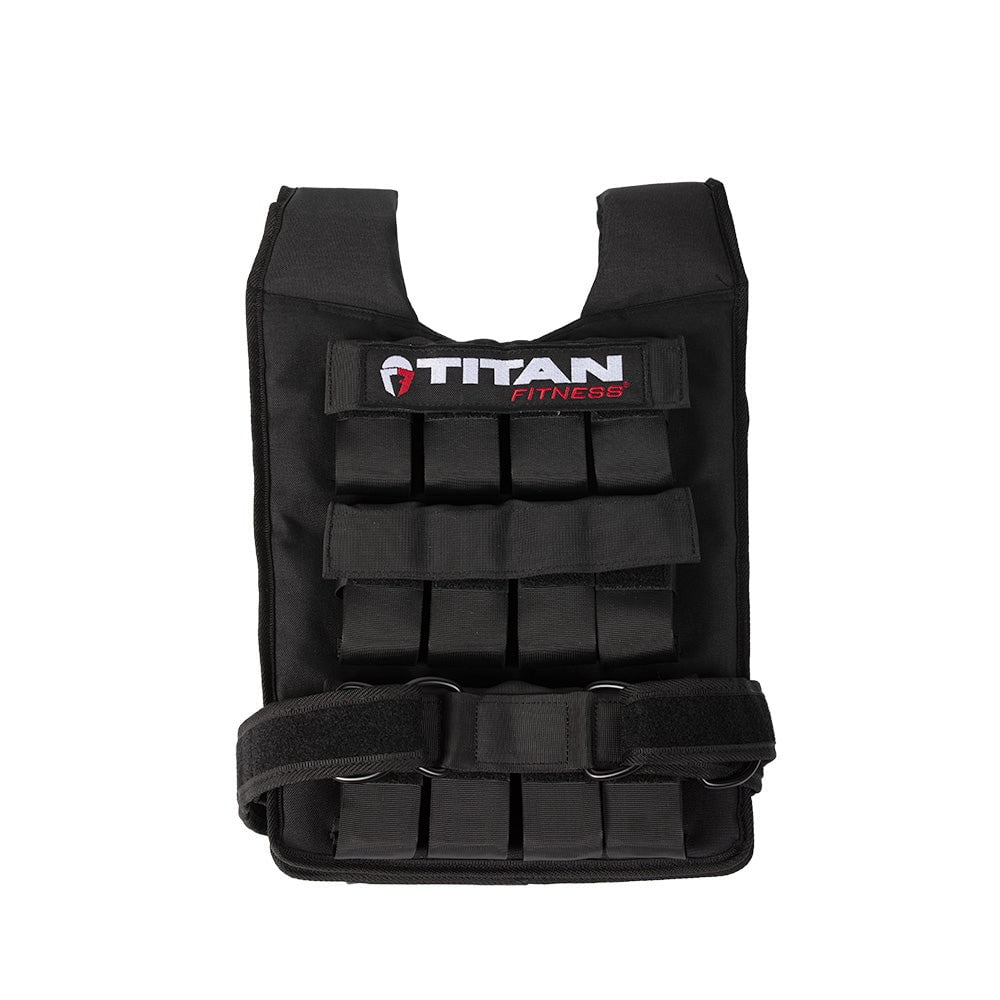 Titan Fitness Elite 50 LB Adjustable Weight Vest, Solid Iron Weights ...