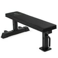 Titan Fitness Elite Series Single Post Flat Bench, 2.5" Thick HeftyGrip ...