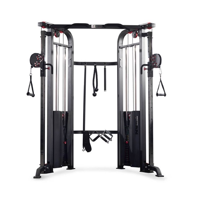 Titan Fitness Functional Trainer, Double Stack 200 LB 2:1 Cable Pull ...