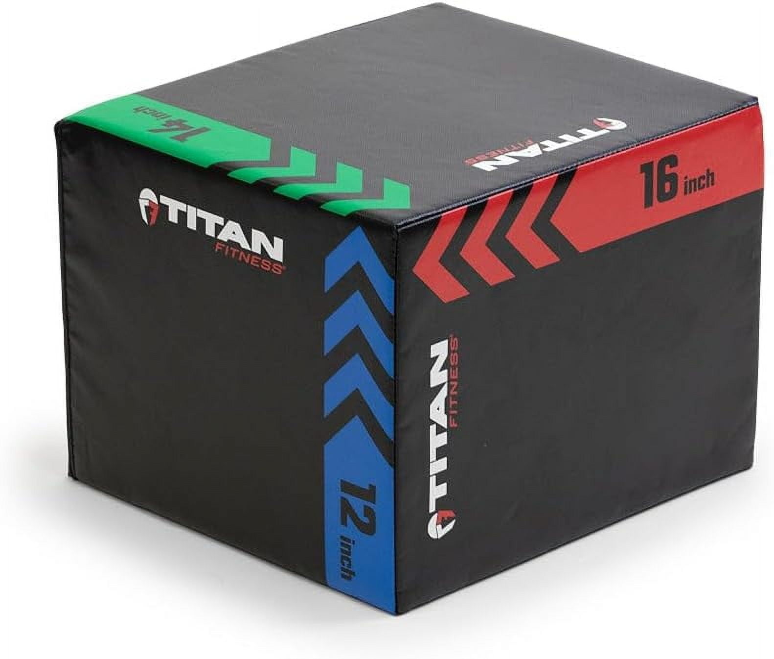 Titan Fitness Heavy Foam Plyometric Box - Pro-Duty HIIT Exercise Foam ...