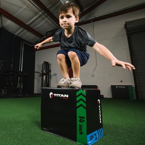 Titan Fitness Heavy Foam Plyometric Box, Pro-Duty HIIT Exercise Foam ...