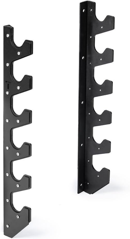 Titan Fitness Horizontal Wall-Mounted Barbell Gun Rack, Holds 6 Olympic ...