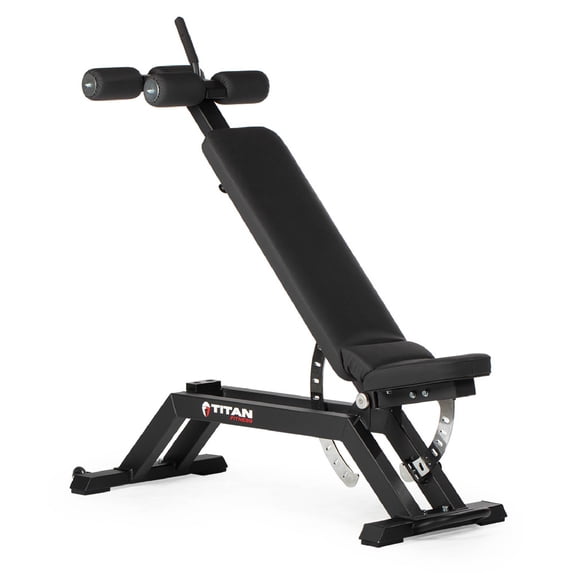 Titan Fitness Adjustable Weightlifting FID Bench, 70 Positions for ...