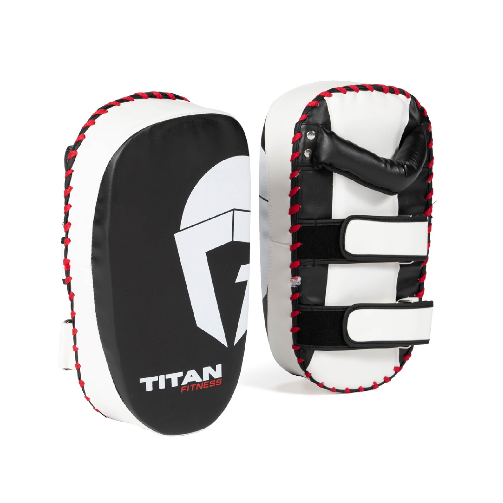 Titan Fitness Muay Thai Pads 14" x 8" Set of 2 Protect Limb Strike Kick ...