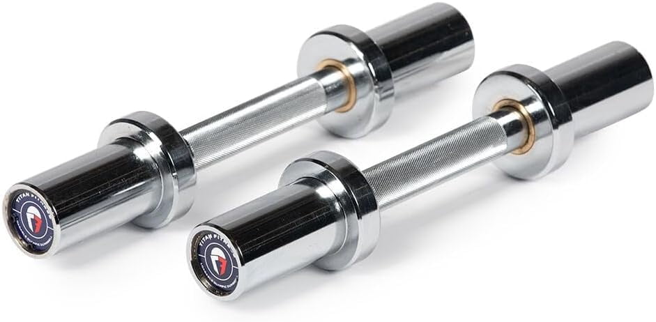 Titan Fitness Pair 15in Loadable Olympic Dumbbell Bars, 400 LB Capacity ...