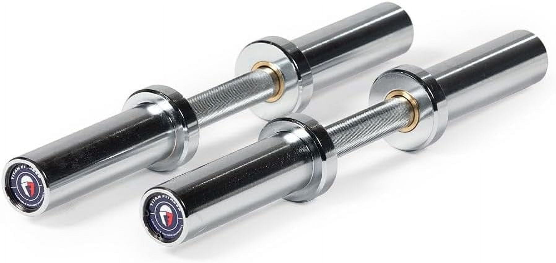 Titan Fitness Pair 20in Loadable Olympic Dumbbell Bars, 400 LB Capacity ...