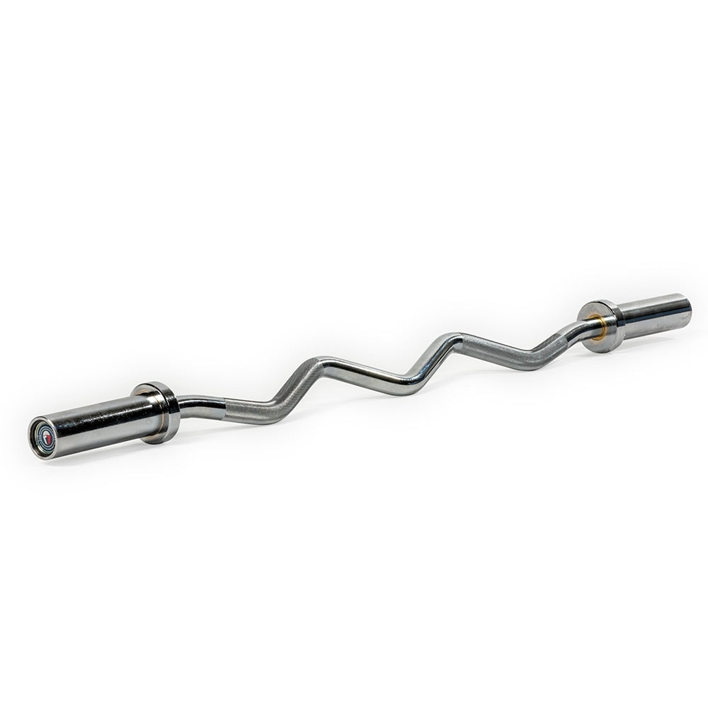 Titan Fitness Performance Series Olympic 4ft EZ Curl Bar, Barbell for ...