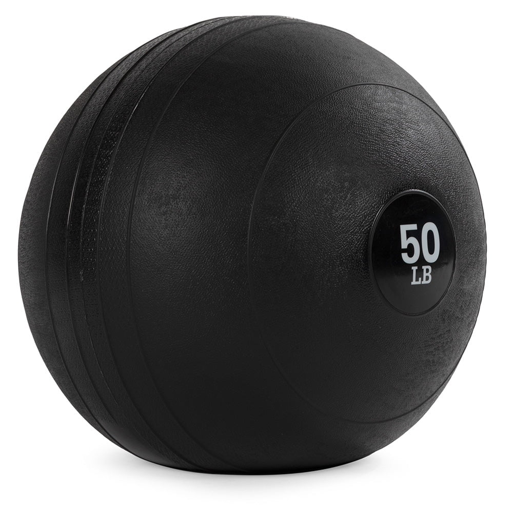 Titan Fitness 50 LB Rubber Slam Ball, Dead Weight Ball Absorbs Impact ...
