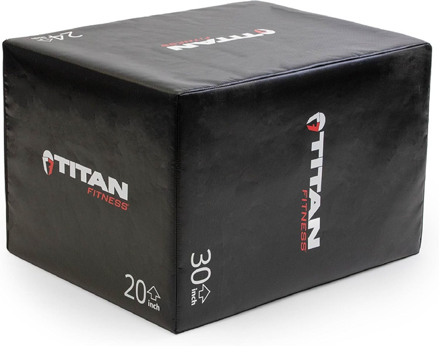 Titan Fitness Soft Foam Plyometric Box, 20in 24in 30in, 3-In-1 Pro-Duty ...