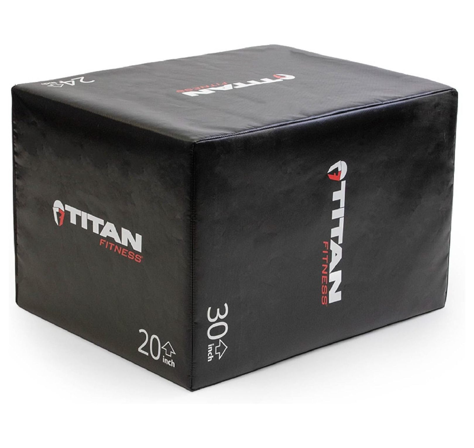 Titan Fitness Soft Foam Plyometric Box, 20in 24in 30in, 3-In-1 Pro-Duty ...