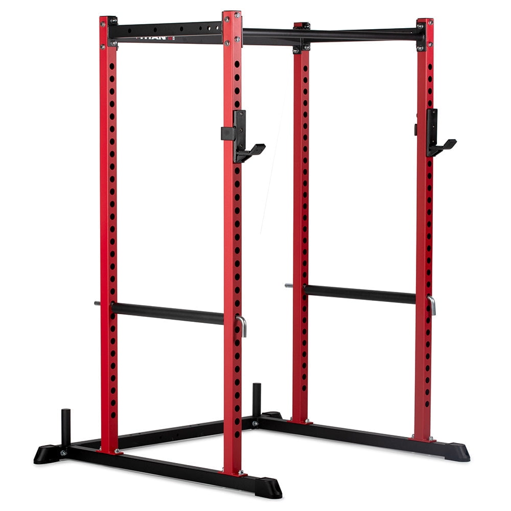 Titan Fitness T-2 Series Short 71" Red Power Rack, 850 LB Rackable ...