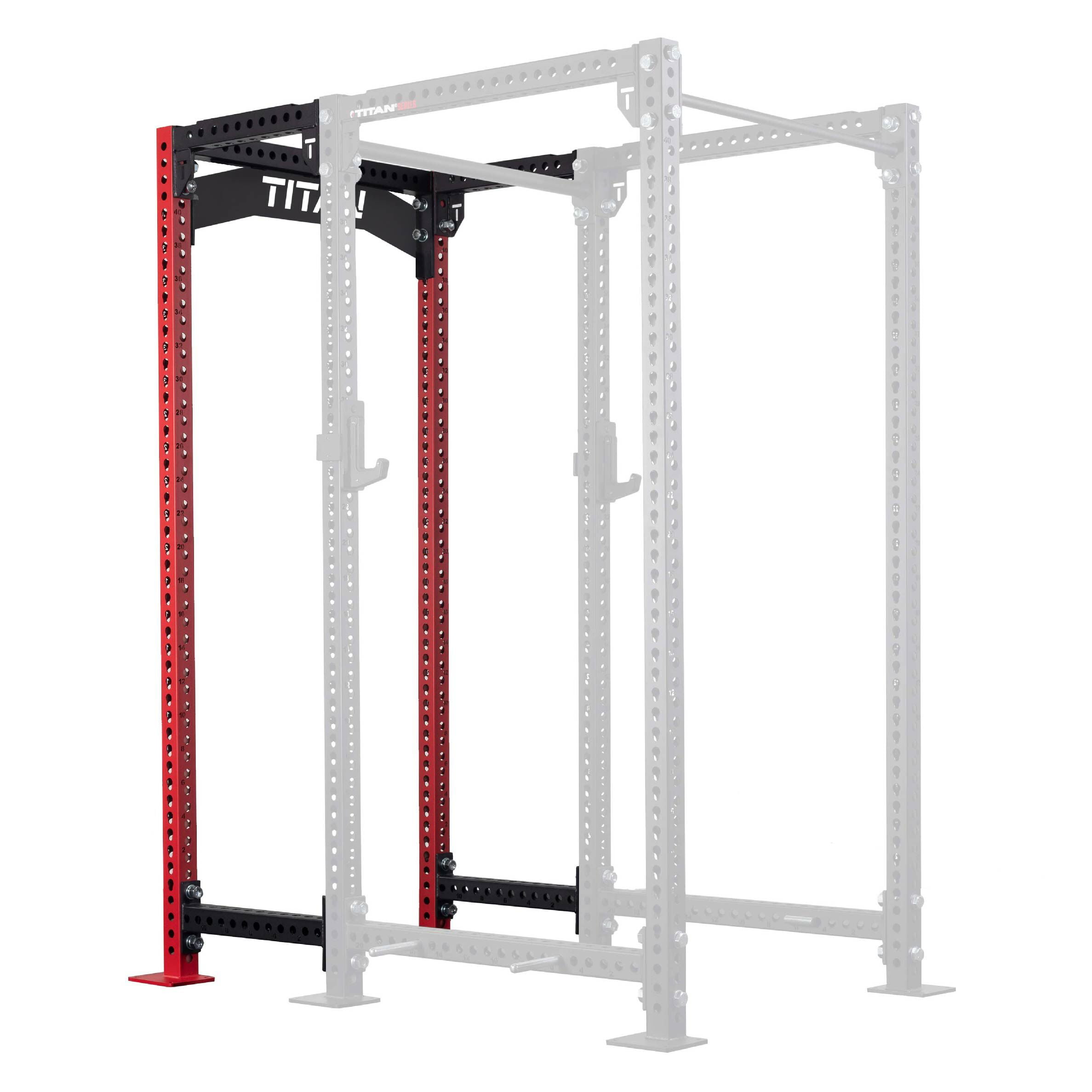 Titan Fitness TITAN Series 100" Bolt-Down Red 24" Power Rack Extension ...