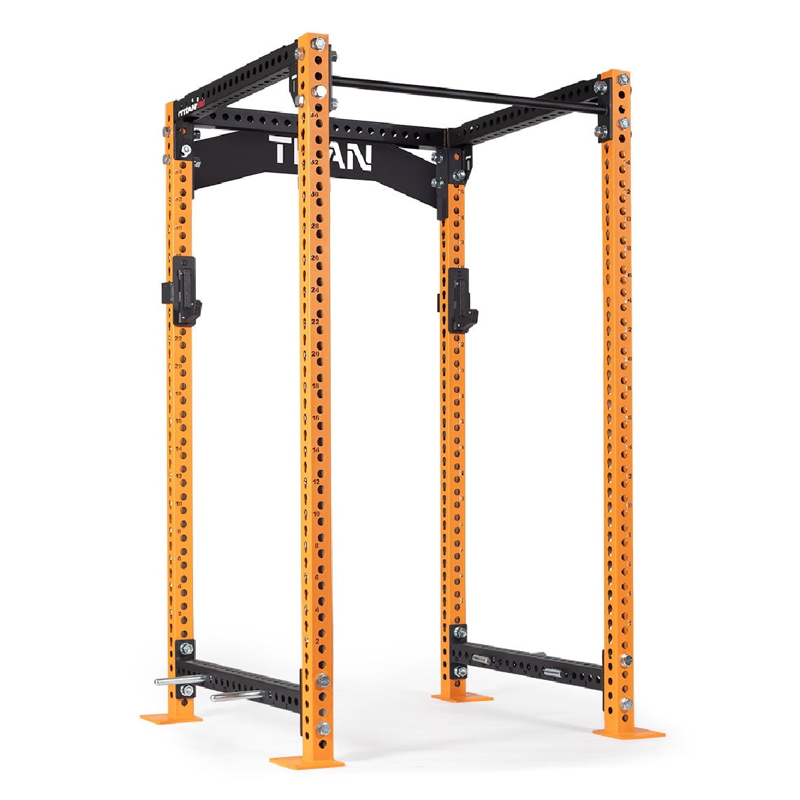 Titan Fitness TITAN Series 90" Orange Bolt-Down Power Rack, 42" Depth ...