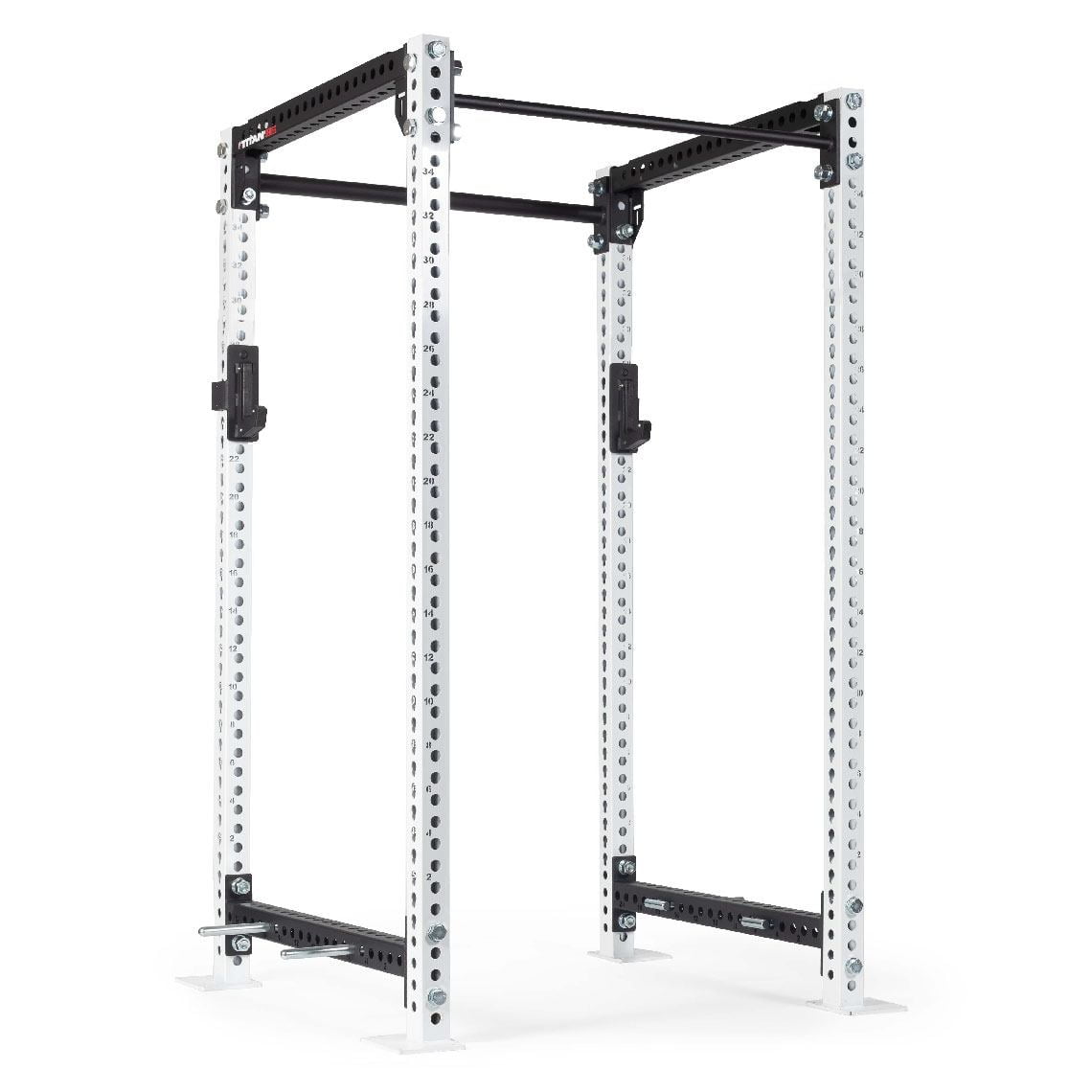 Titan Fitness TITAN Series 90" White Bolt-Down Power Rack, 42" Depth ...