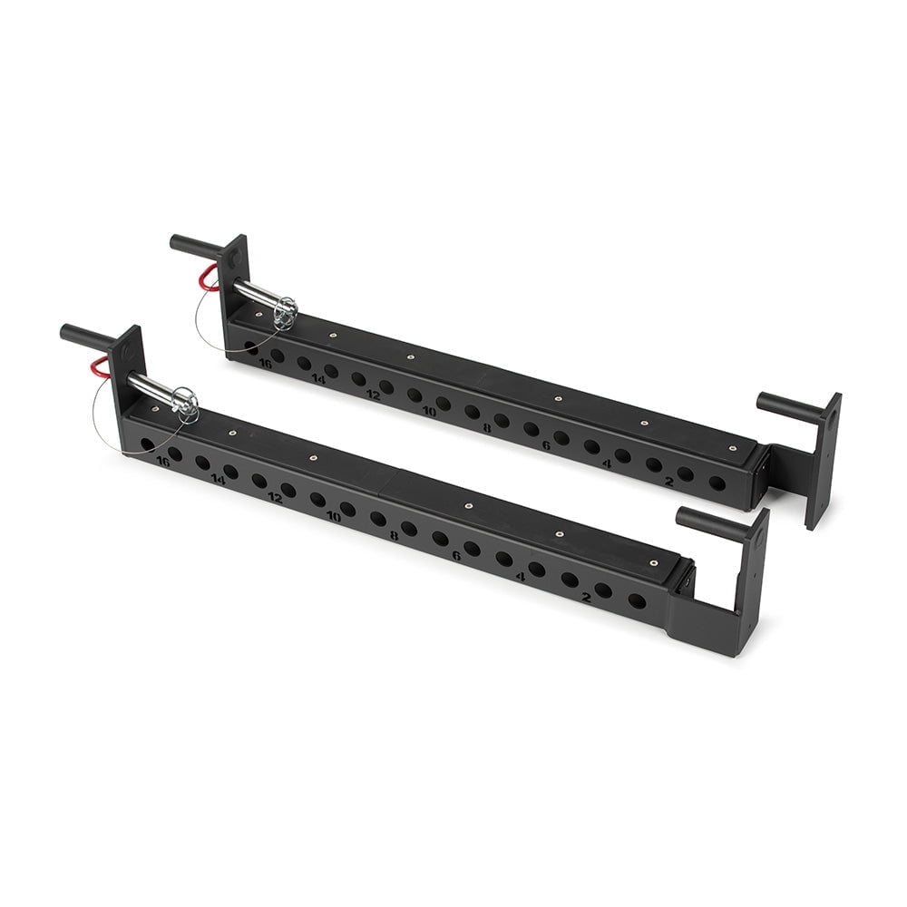 Titan Fitness Flip-Down Safety Bars, 36-Inch Spotter Arms for 3x3 ...