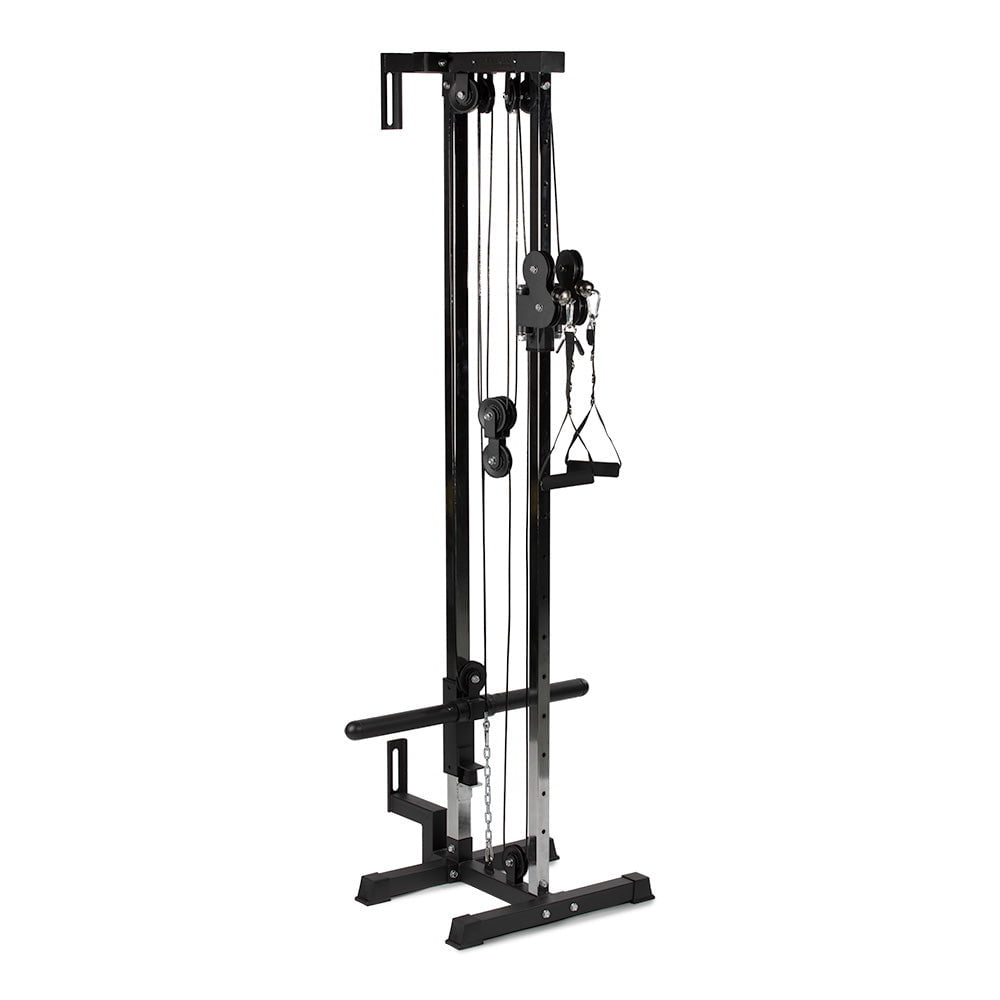 Titan Fitness Adjustable Wall Mounted Pulley Tower 84.5" Plate Loaded ...