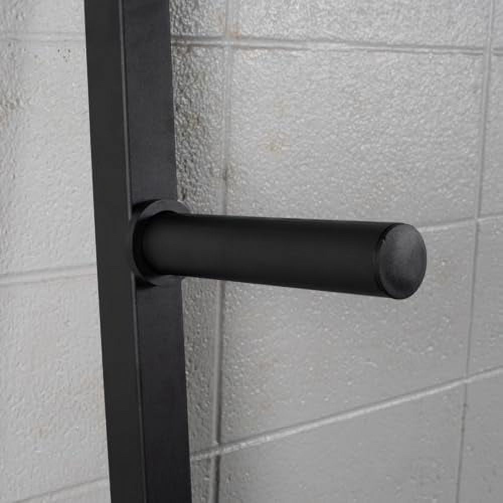 Titan Fitness Weight Plate Wall Mounted Storage Rack, Angled 4-Peg ...