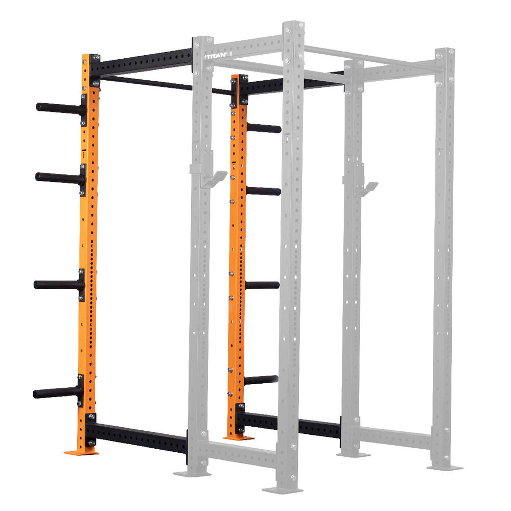 Titan Fitness X-3 Series 90" Orange Bolt-Down Power Rack Extension Kit ...