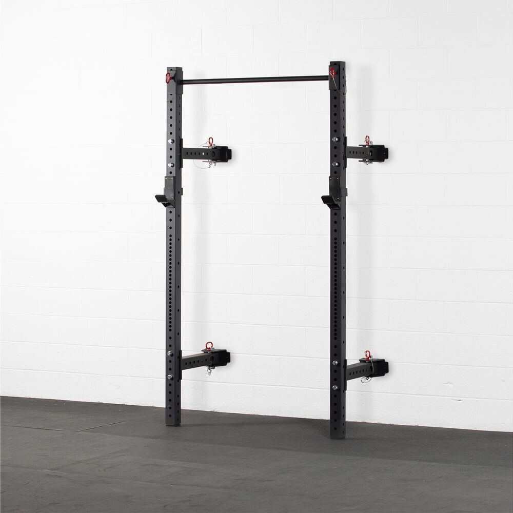 Titan Fitness Folding Power Rack, Wall Mounted, Adjustable, 91in Height ...