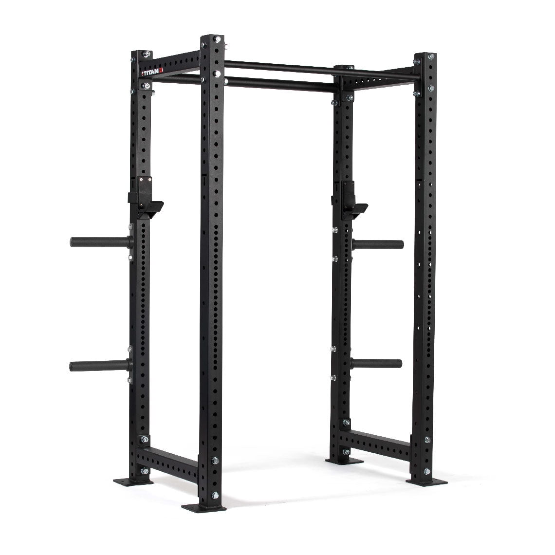 Titan Fitness X-3 Series Tall Bolt-Down Power Rack with Weight Holders ...