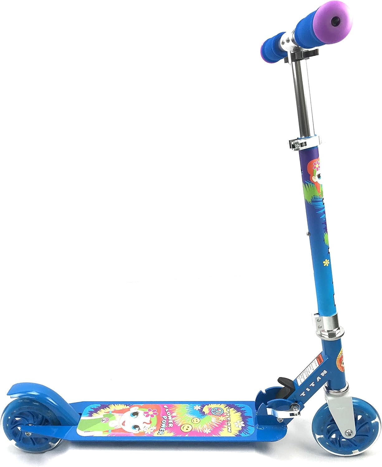 Titan Flower Power Folding Aluminum Girls Kick scooter with LED Light ...