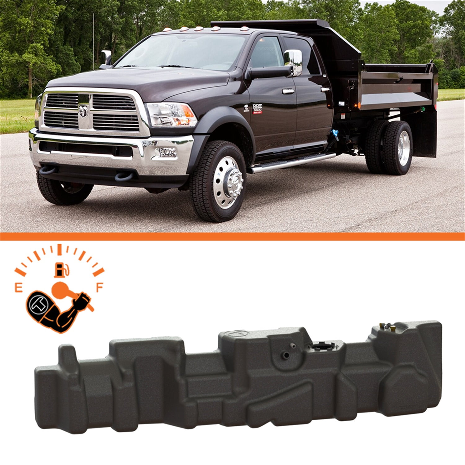 Titan Fuel Tanks 07-24 RAM 84in/108in Cab & Chassis 50 Gallon XXL Mid ...