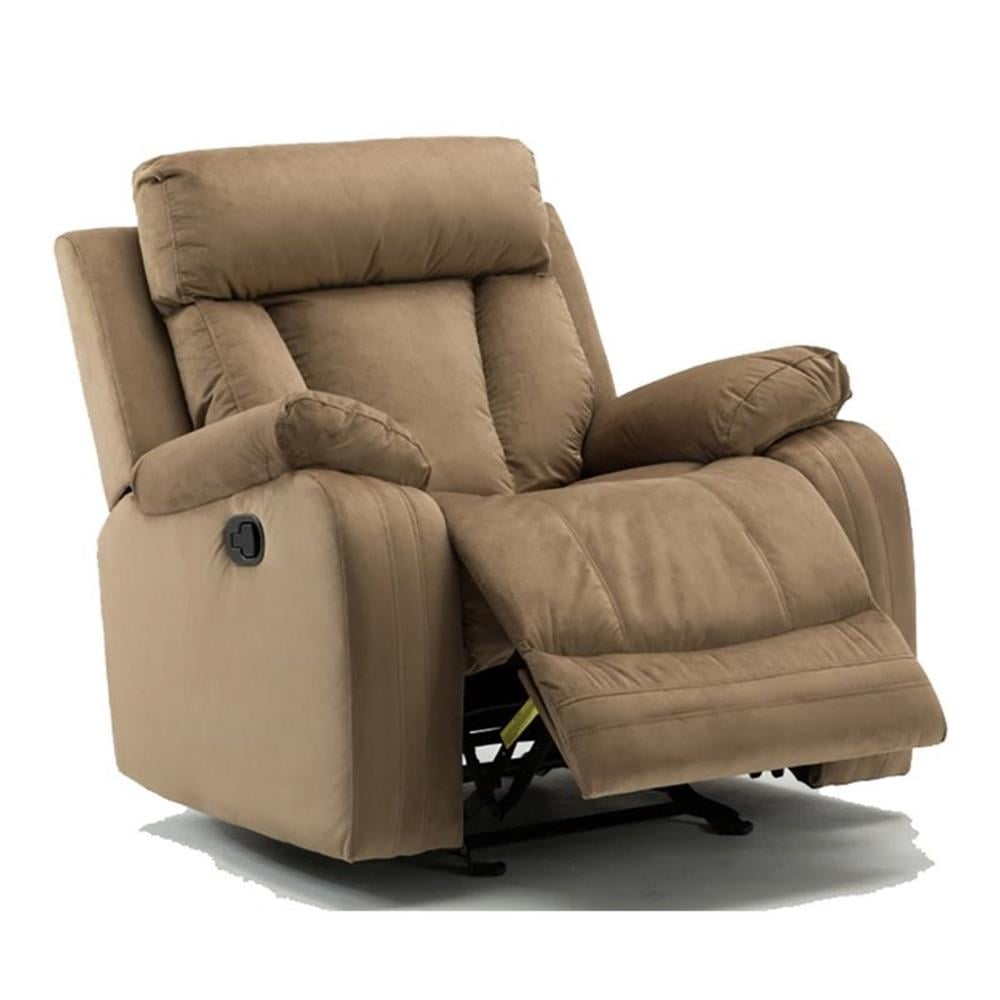 Titan Furnishings Transitional Microfiber Fabric Chair in Beige ...
