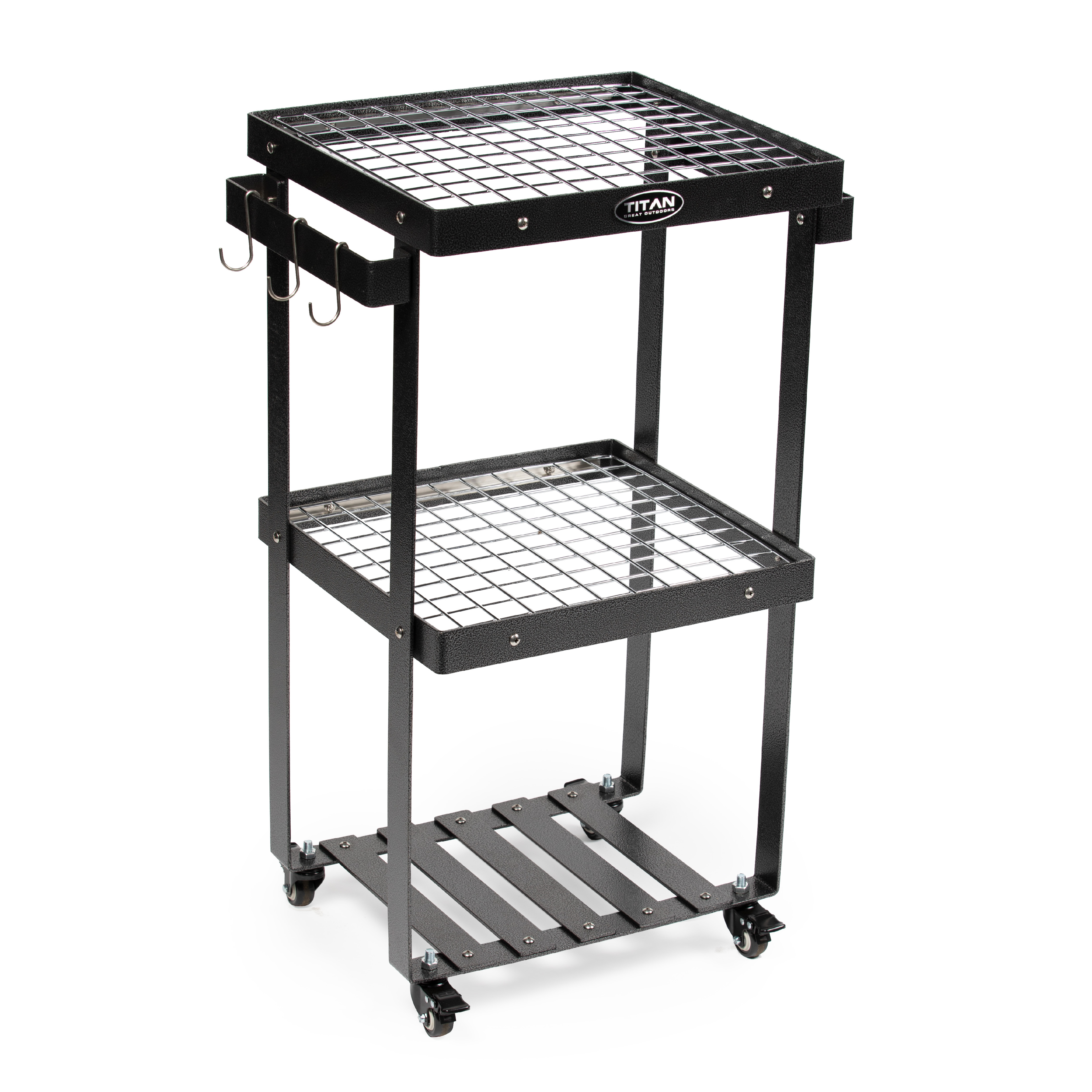 Titan Great Outdoors 3-Tier Barbecue Prep Station and Grill Accessory ...