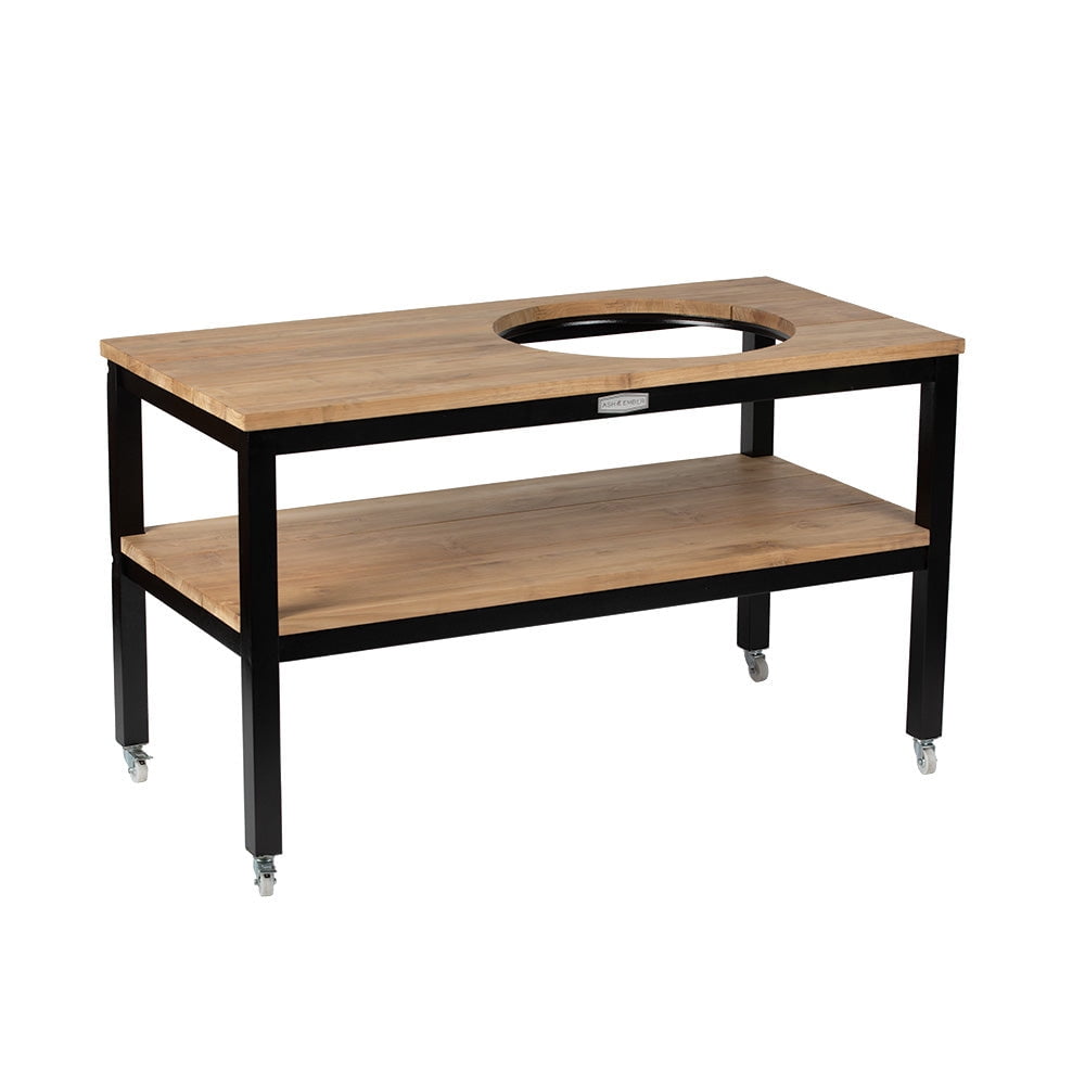 Titan Great Outdoors Grade A Teak Ceramic Grill Table with Aluminum ...