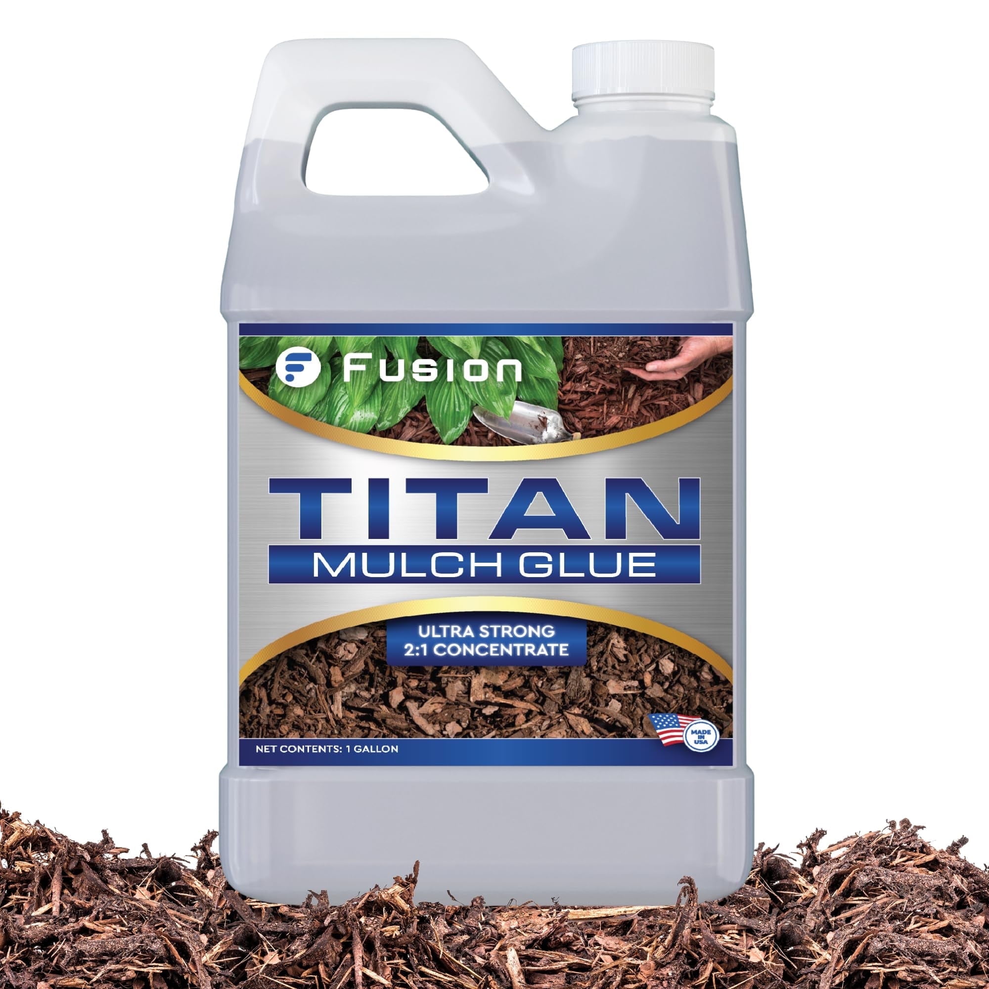 Titan Mulch Glue for Landscaping, Fast-Dry, Non-Toxic, Strong Mulch ...