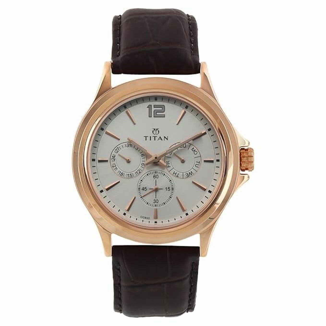 Titan Neo Men's Analog Watch – Grey Dial, Brown Leather Strap ...