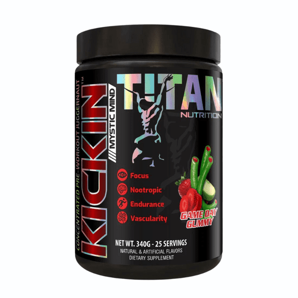 Titan Nutrition Game Day Gummy Pre Workout Supplement, 25 Workouts ...
