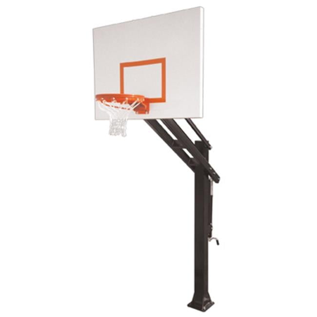 Titan Playground Steel In Ground Adjustable Basketball System, Orange ...