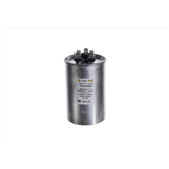 Titan Pro Dual Run Capacitor, 50+5 MFD, 440V Round Shape, Motor ...