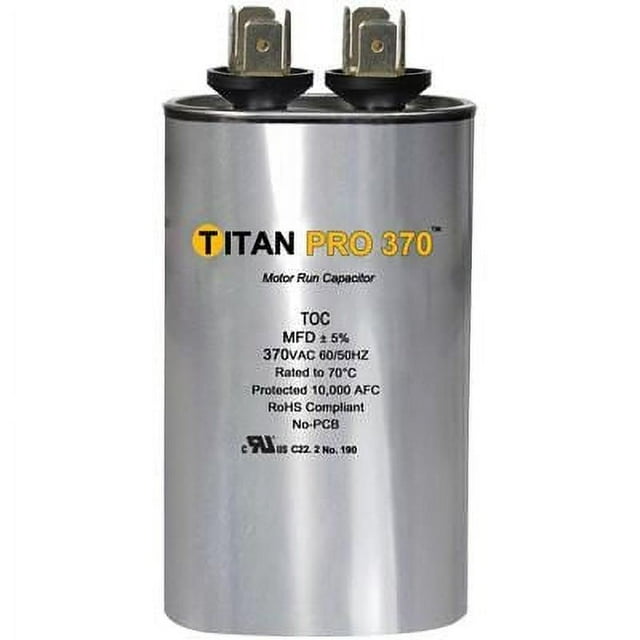 Titan Pro Century TOC7.5 370 Volt 7.5 MFD Oval Capacitor - Walmart.com