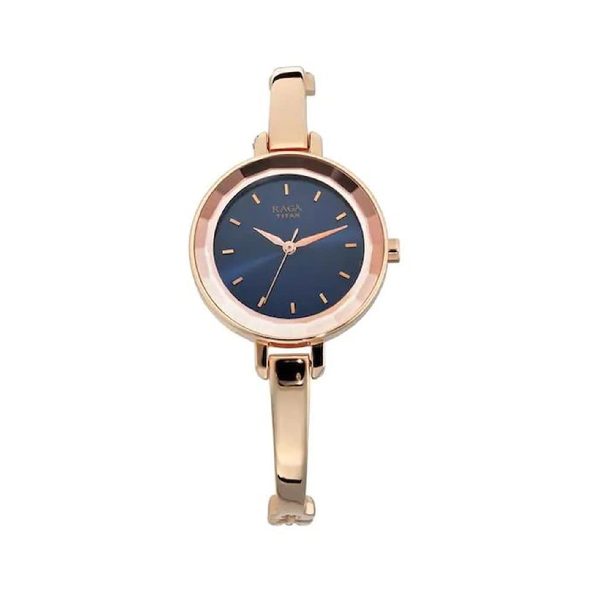 Titan Raga Quartz Analog Blue Dial Metal Strap Watch for Women ...