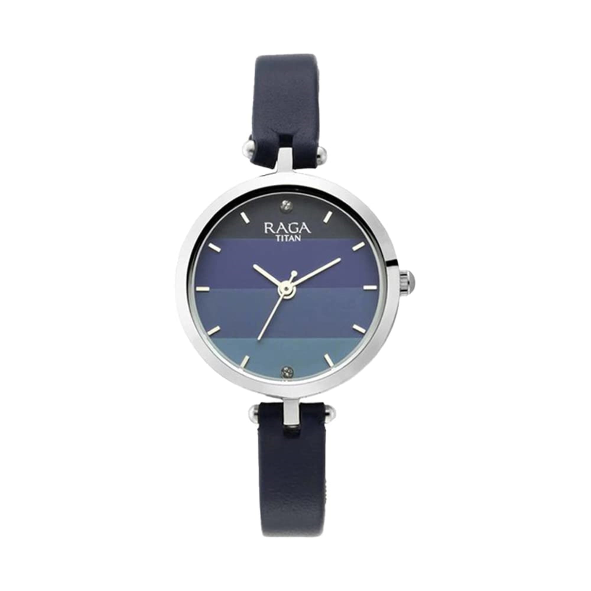 Titan Raga Viva Blue Dial Analog Leather Strap Watch for Women ...