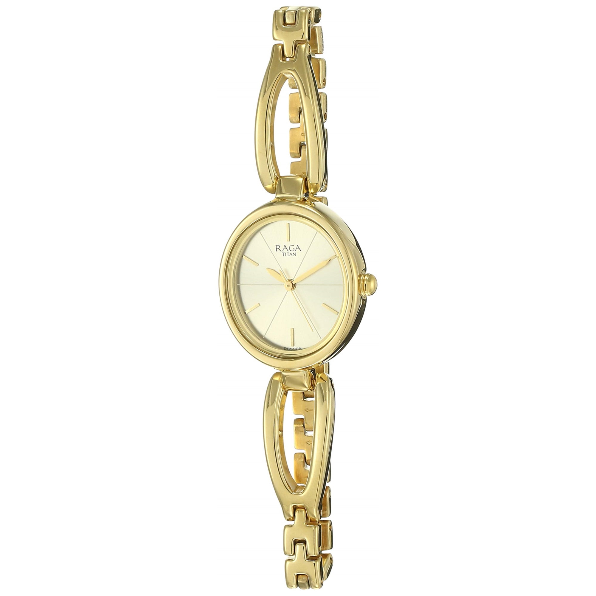 Titan Raga Viva Champagne Dial Gold Band Womens Analog Watch With Metal ...