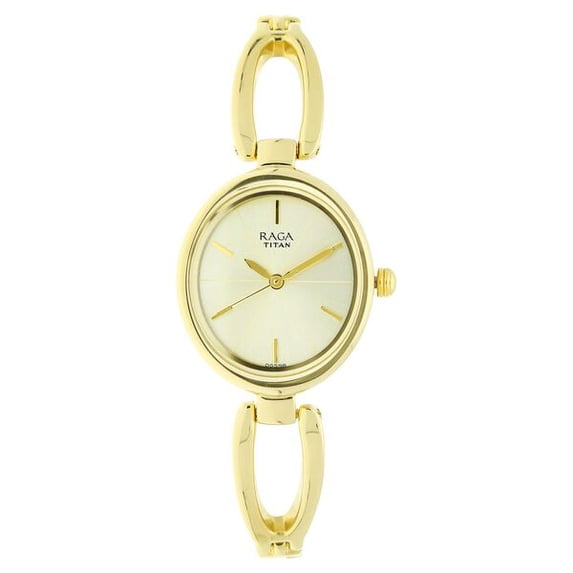 Titan Raga Viva Champagne Dial Golden Colour Metal Strap Watch for ...