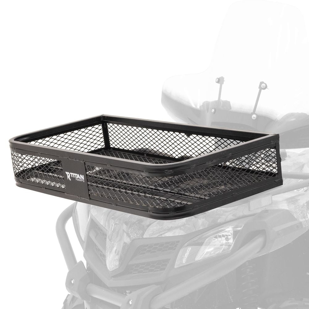 Titan Ramps Universal ATV/UTV Carrier Storage Front Cargo Basket Rack ...