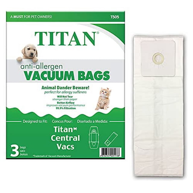 Titan Replacement Allergen Vacuum bags Designed to fit Titan and Nutone ...