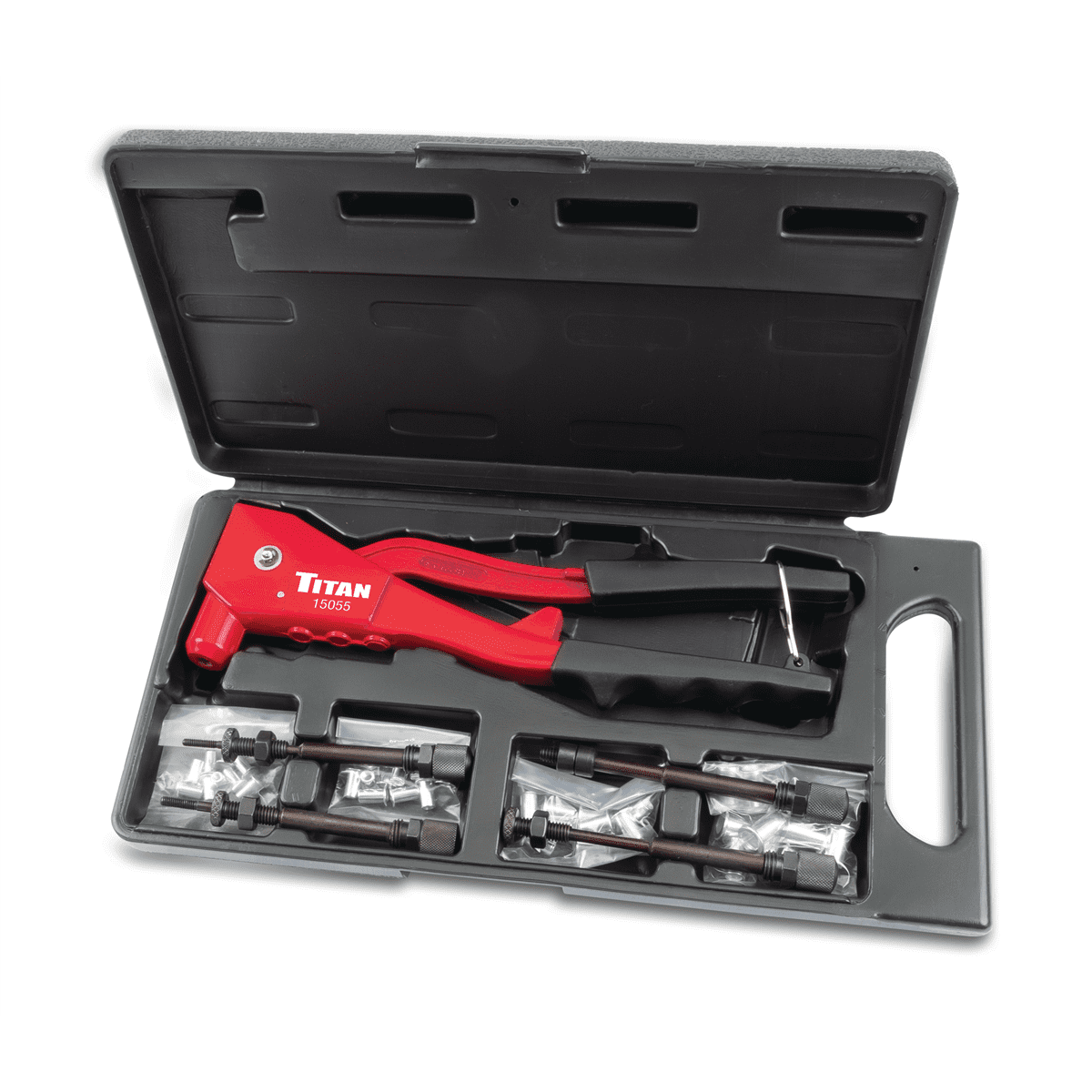 Titan Heavy-Duty Rivet Nut Tool Kit, Lever-Action, Installs 6-32 to 1/4 ...