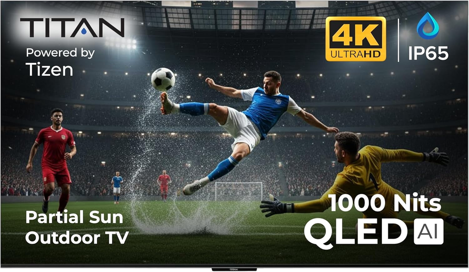 Titan S200 QLED 43 Inch Outdoor TV, Partial Sun, IP65 Smart ...