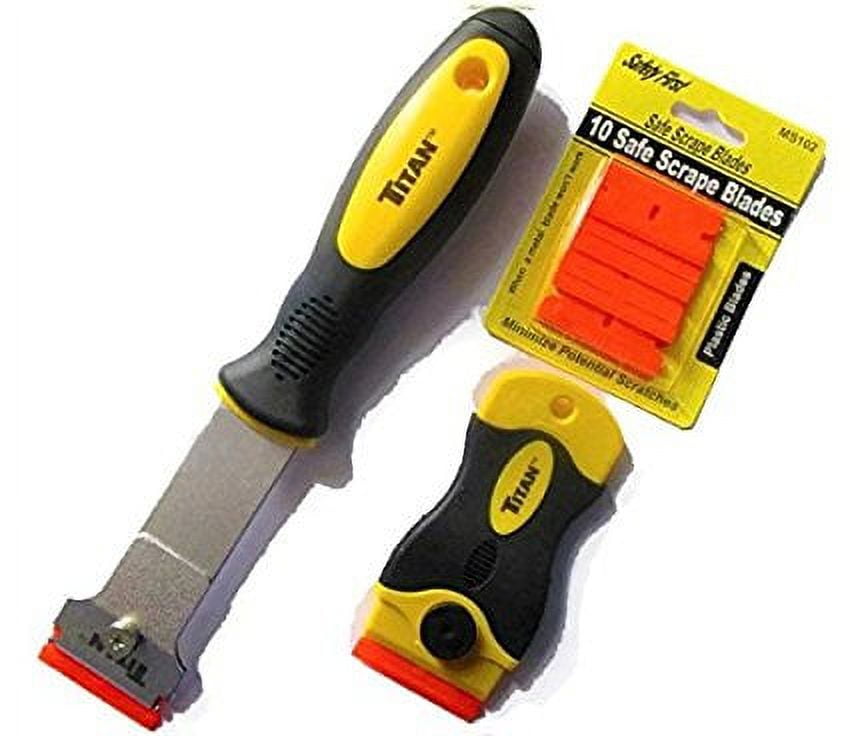 Titan Scraper Combo Set with 10 Double Edged Plastic Blade - Walmart.com