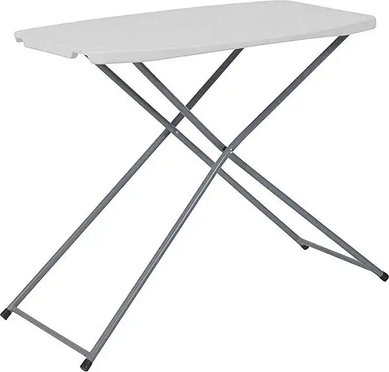 Titan Series 20'' x 30'' Adjustable Height Plastic Folding Table - 5 ...