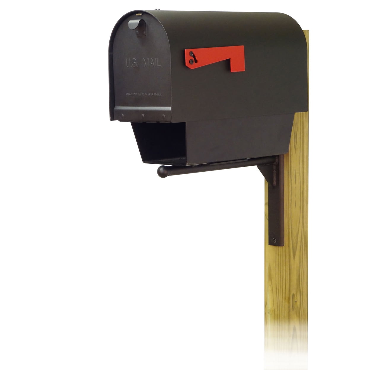 Titan Steel Curbside Mailbox with Newspaper tube and Ashley front ...