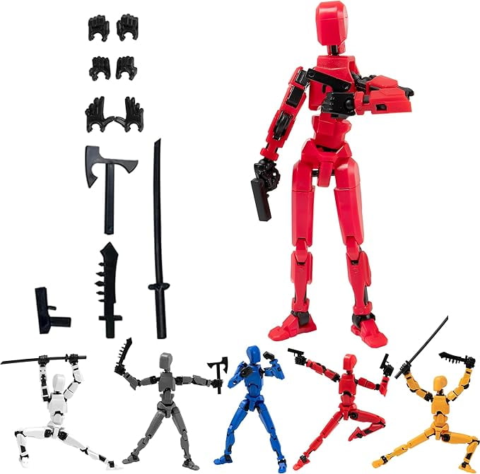 Titan T13 Action Figures Lucky Dummy 13 Robot Anime Figures Fidget Toys ...