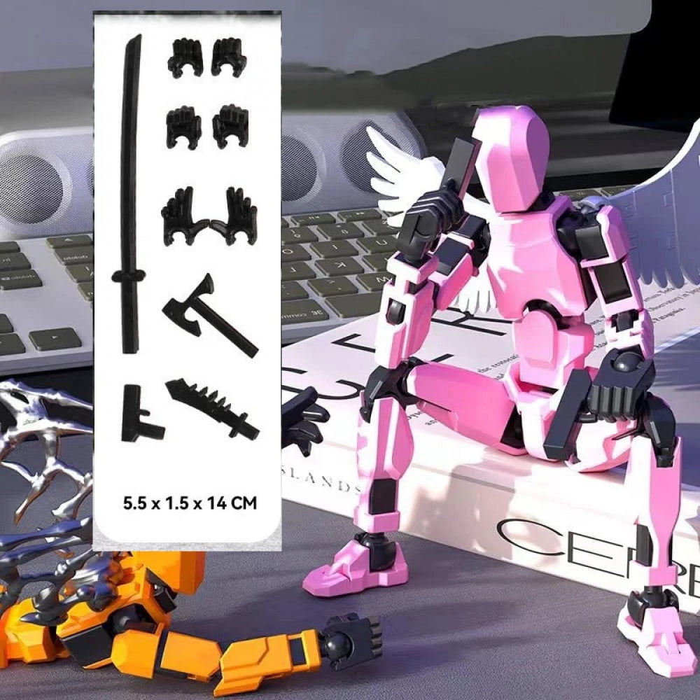 Titan T13 Action Figures Lucky Dummy 13 Robot Anime Figures Fidget Toys ...