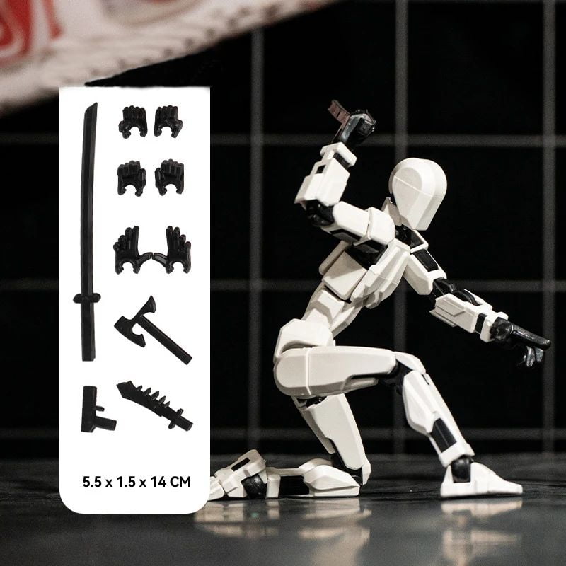 Titan T13 Action Figures Lucky Dummy 13 Robot Anime Figures Fidget Toys ...