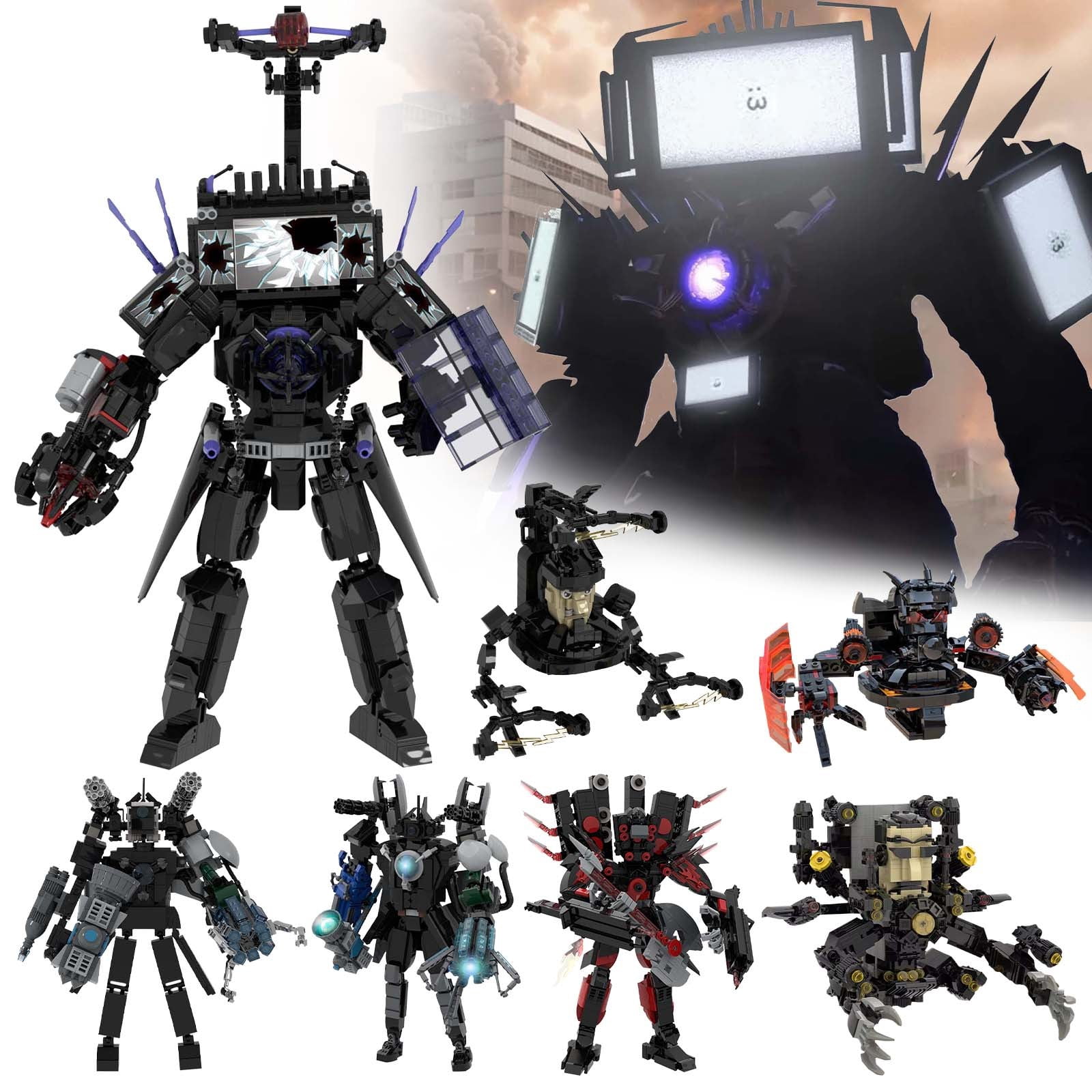 Titan TV Man Block Toy Set - Skibidi Toilet Themed Building Blocks for ...